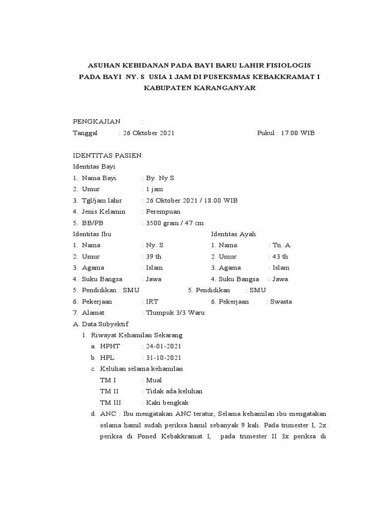 Askeb BBL 1 Jam | PDF