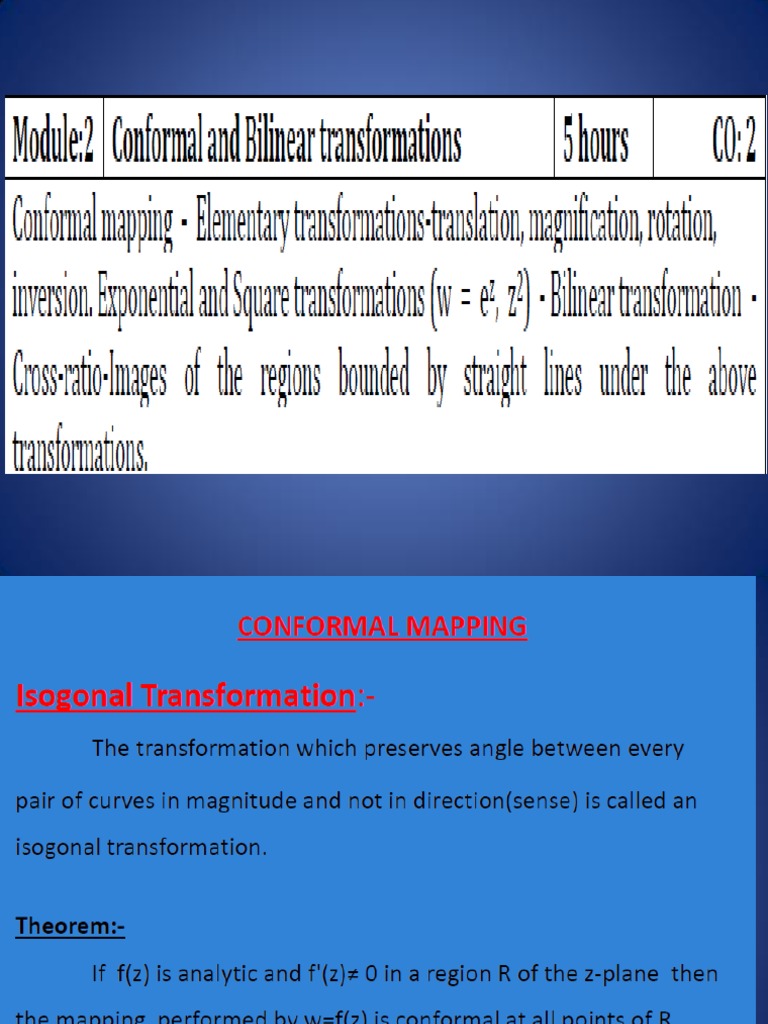 Conformal Mappings | PDF | Line (Geometry) | Plane (Geometry)