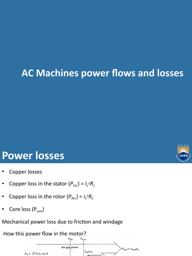 AC Machine Power Loss Analysis | PDF