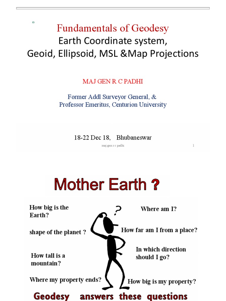 Geodesy Fundamentals | PDF | Latitude | Geodesy