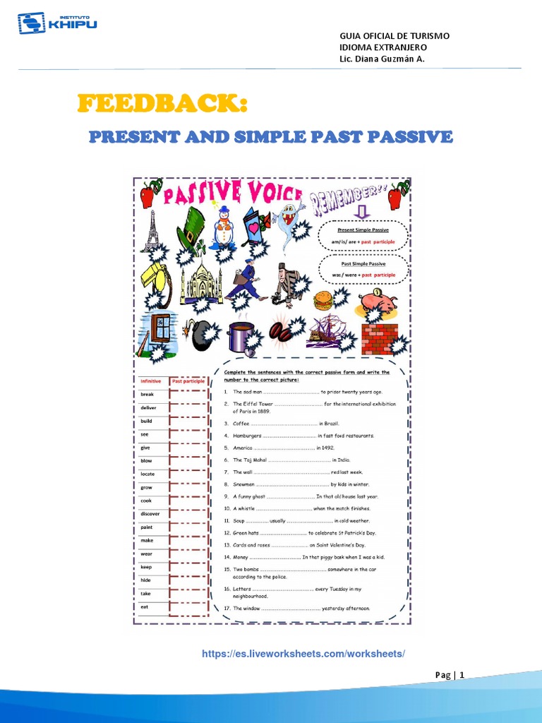 Sesion 23-24-REC23-24-FEEDBACK-Present-past Simple Passive | PDF