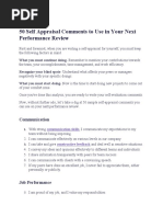 Writing An Annual Appraisal Self Assessment Script (v1.0 0718) | PDF | Performance Appraisal | Goal