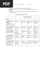 Debate Scoring Sheet 1 | PDF | Communication