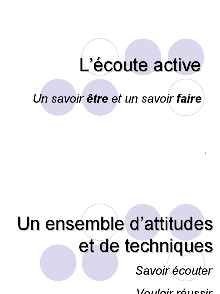 5) L Ecoute Active | PDF | Empathie | Honte