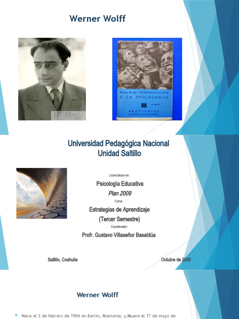 8.-Werner Wolff y Fases de La Memoria | PDF | Memoria | Atención