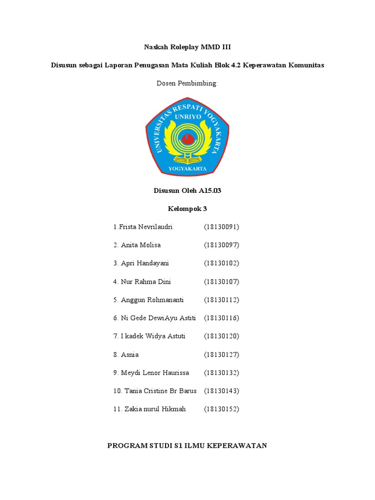 Naskah Roleplay MMD III | PDF | Pengembangan Diri | Kesehatan Holistik