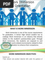 Humss Work Immersion Program | PDF | Learning | Teachers