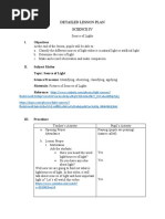 Detailed Lesson Plan in Science For Grade III | PDF | Shadow | Matter