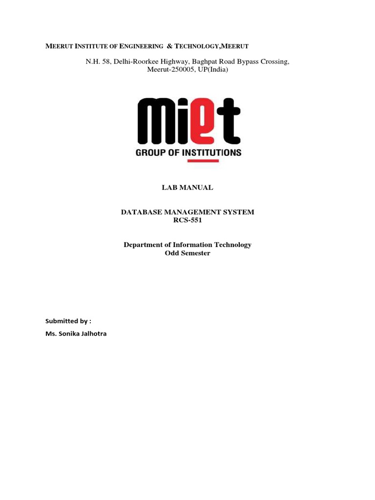 DBMSHBM | PDF | Relational Database | Pl/Sql