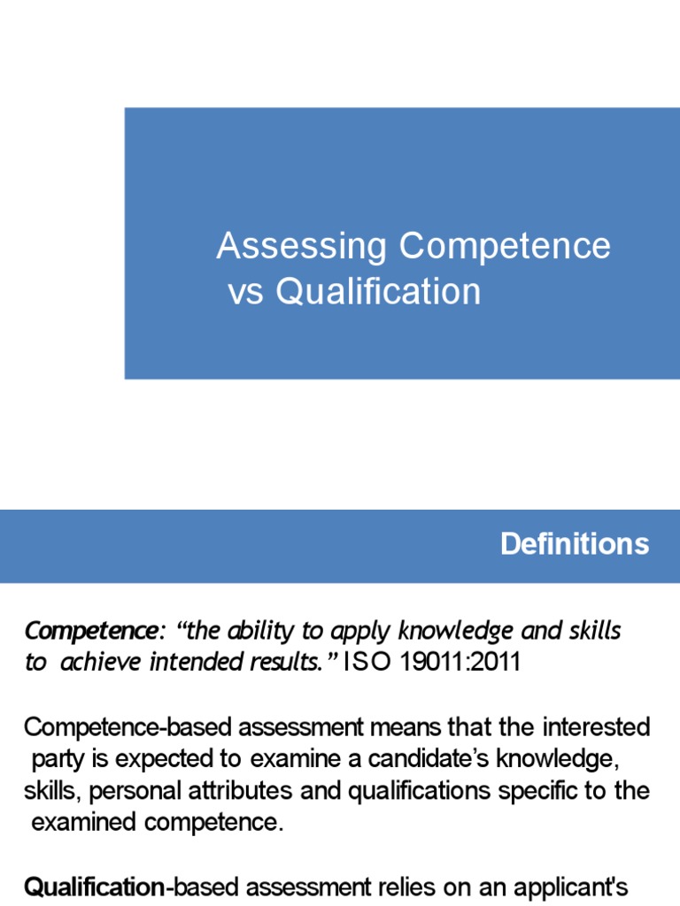 Competence Vs Qualification | PDF | Audit | Competence (Human Resources)