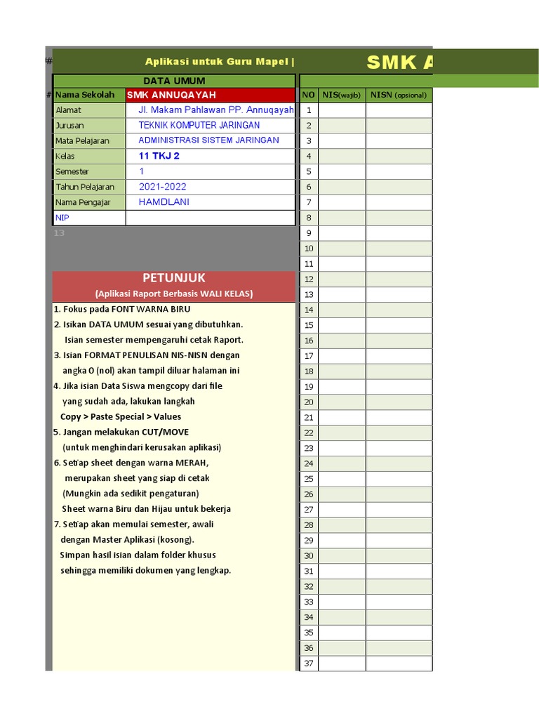 Asj-Nilai Xi TKJ 2 | PDF