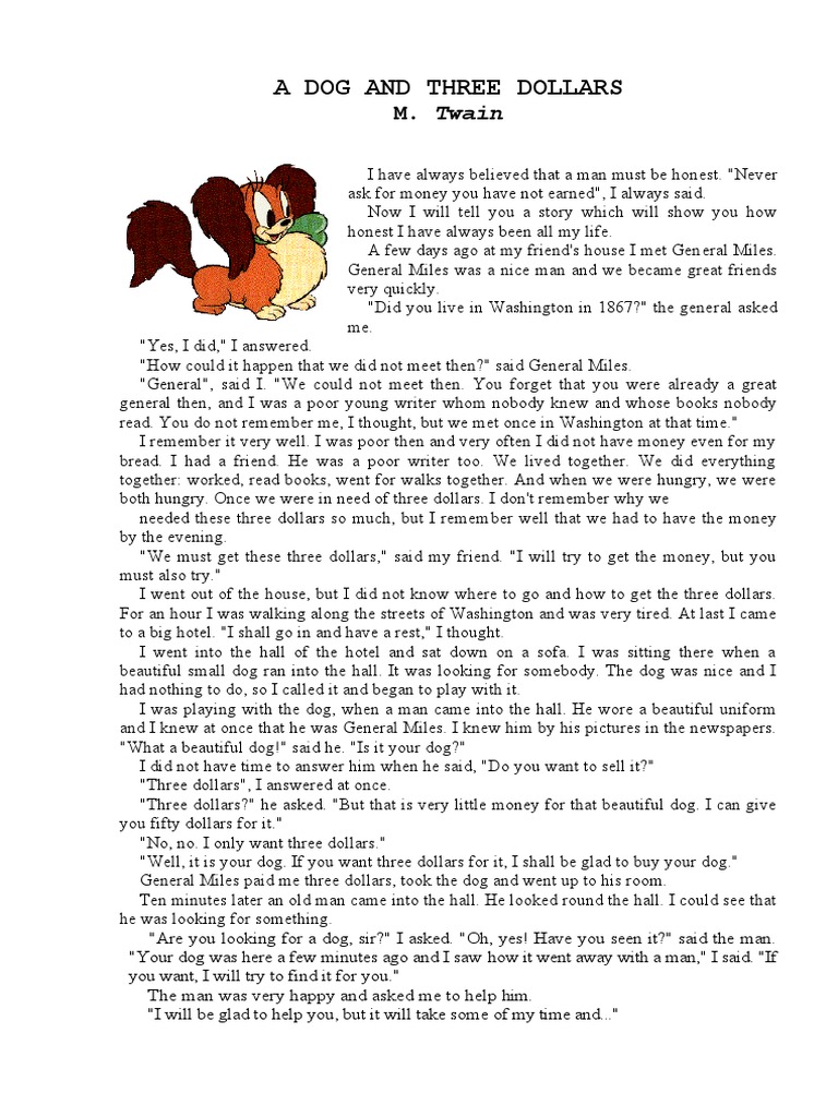 A Dog and Three Dollars | PDF | Mystery, Thriller & Crime Fiction