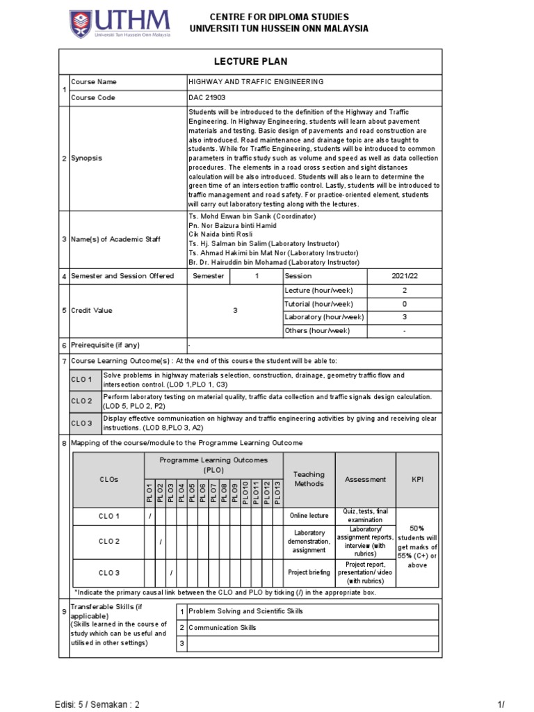Highway and Traffic Engineering Course Overview | PDF | Road Surface ...