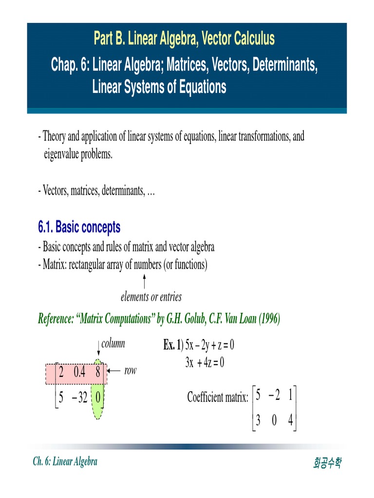 Linear Algebra: Matrices & Systems | PDF | Matrix (Mathematics ...
