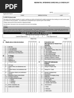 CriticalCare - ICU Skills Checklist | PDF | Medical Specialties ...