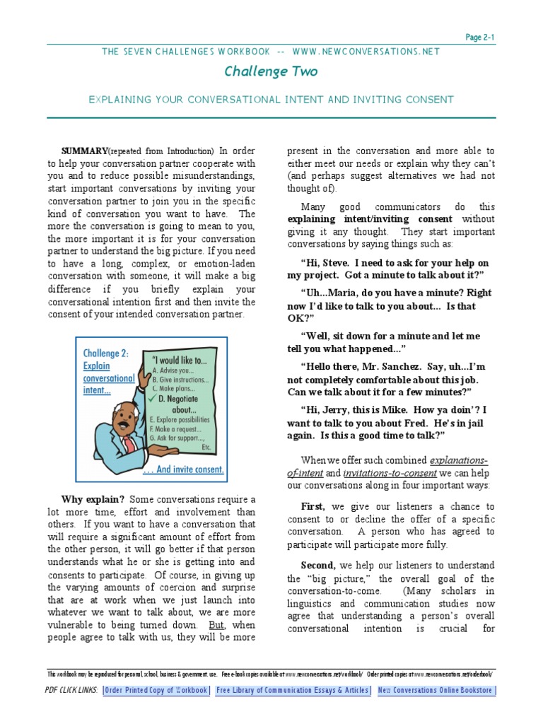 Seven Challenges Chapter2 | PDF | Conversation | Consent