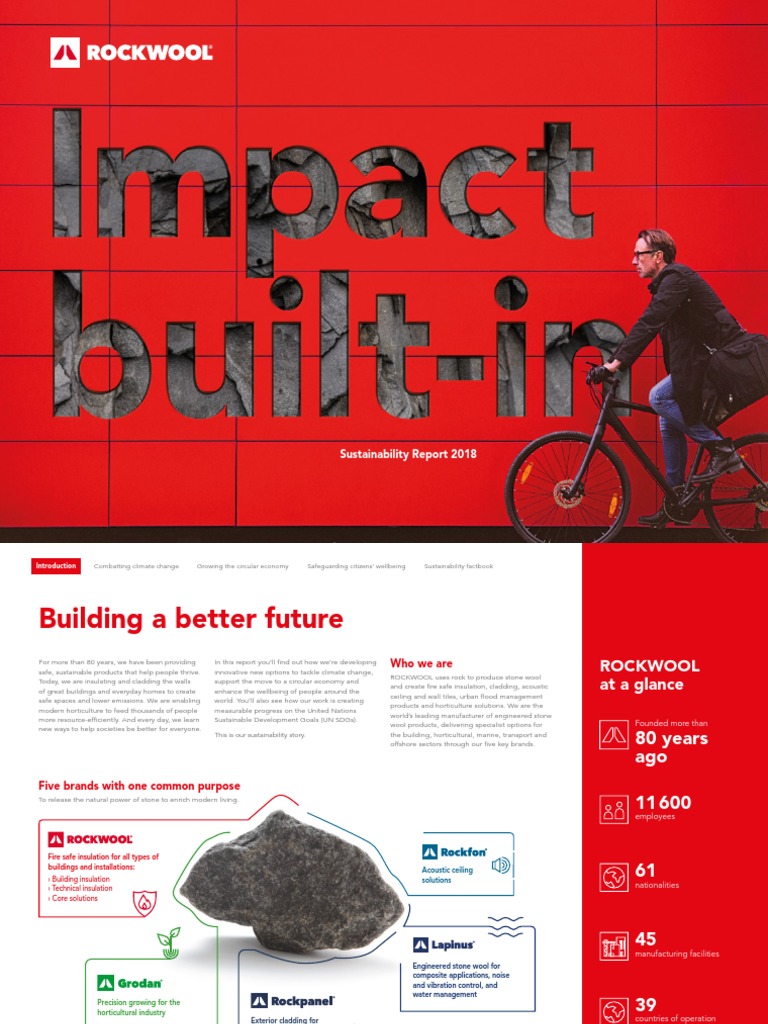 Rockwool Sustainabilityreport 2018 | PDF | Sustainability | Efficient ...