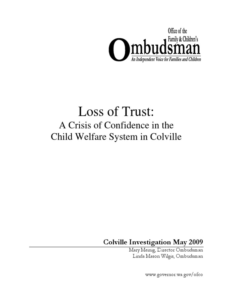 Washington State Ombudsman Investigation of Colville Child Welfare ...