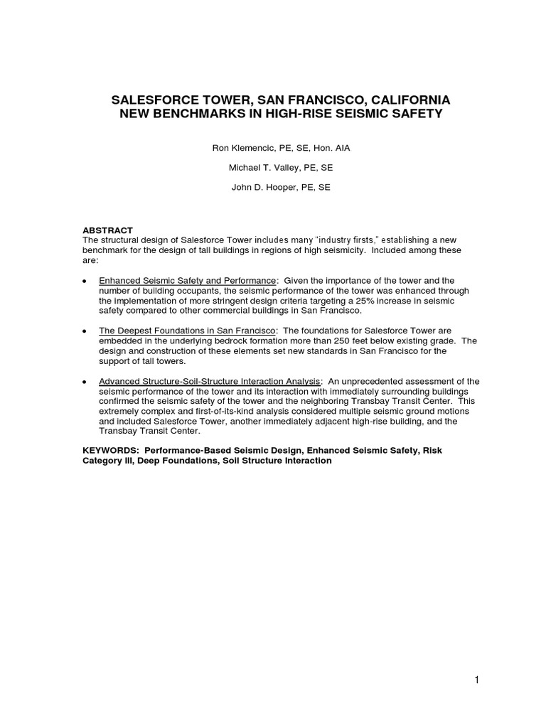 Salesforce Tower, San Francisco, California New Benchmarks in High-Rise ...