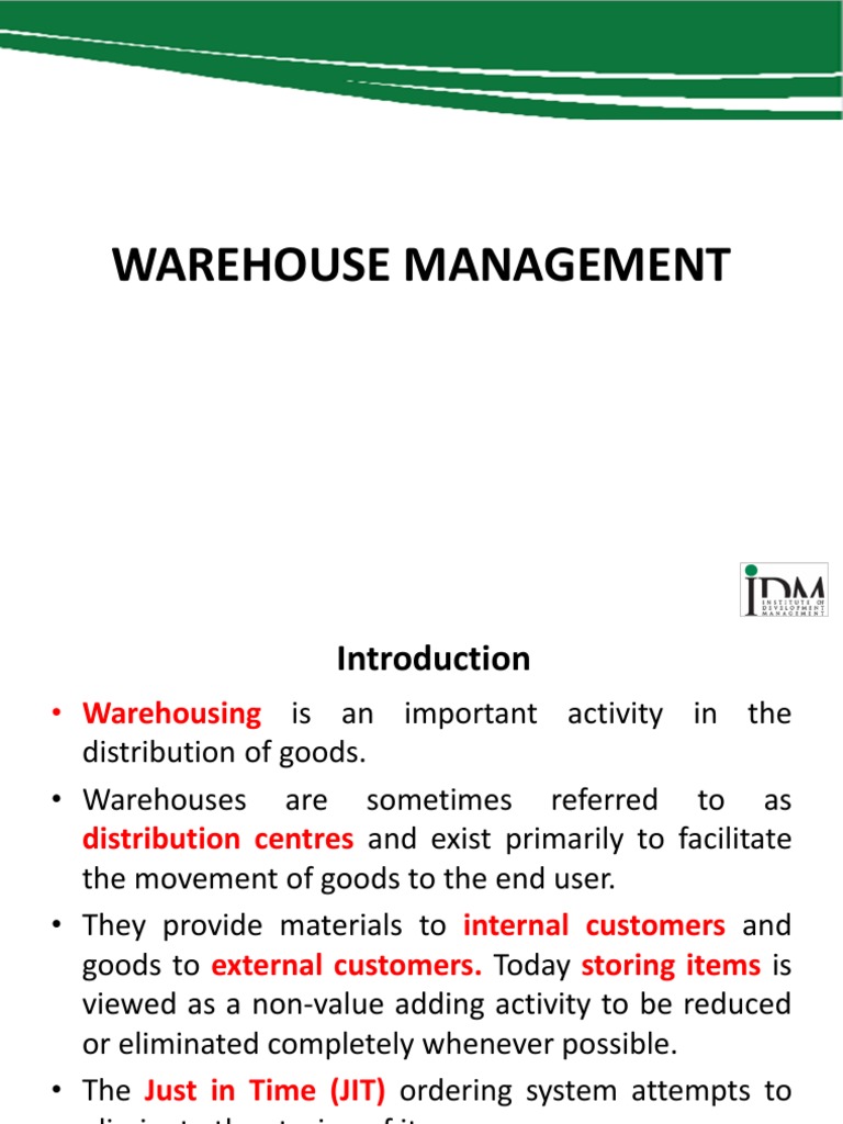 Warehouse Management | PDF | Warehouse | Transport