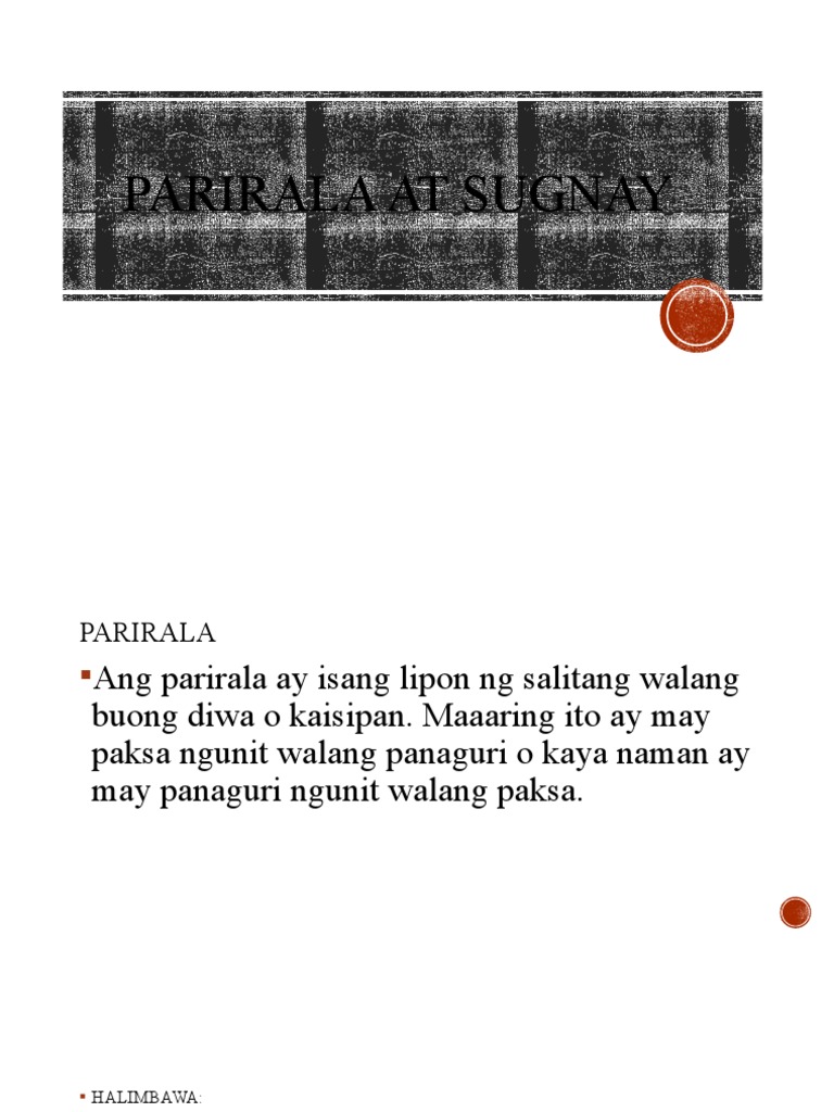 Parirala at Sugnay | PDF