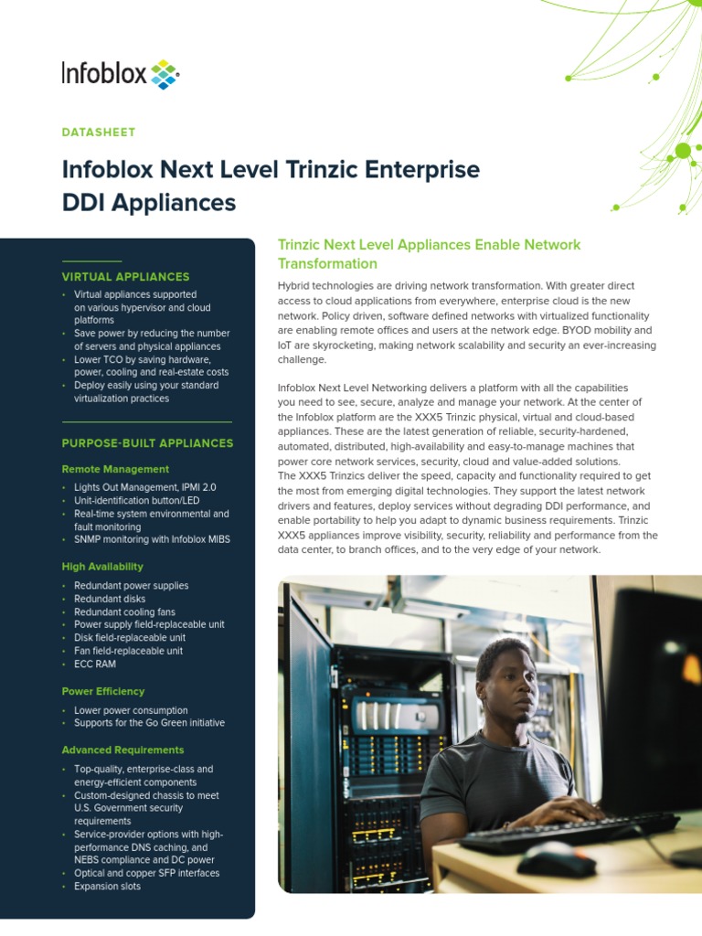 Infoblox Datasheet Ddi Appliances | PDF | Cloud Computing | Computer Network