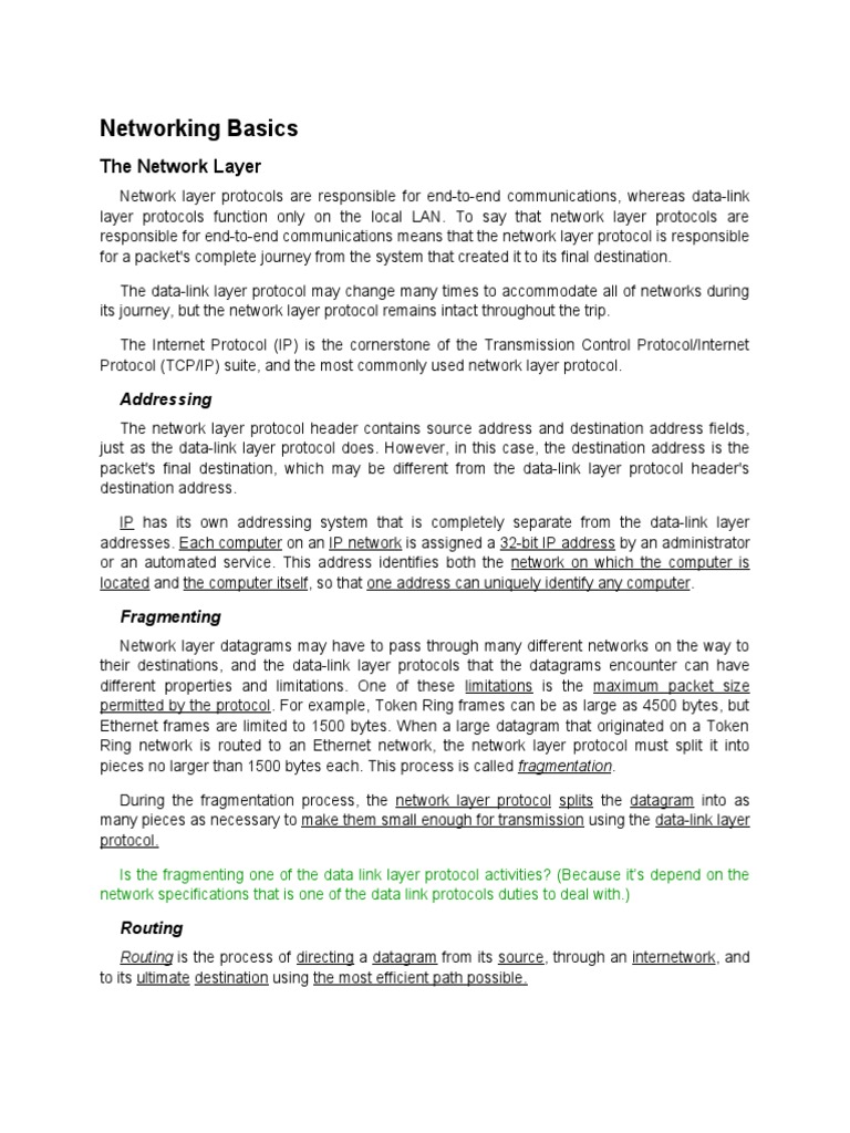 The Network Layer | PDF | Computer Network | Router (Computing)