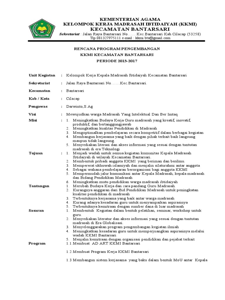 Program Kerja KKM Mi | PDF