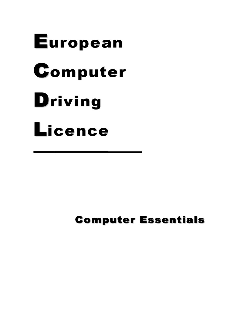 ECDL Computer Essentials m1 | PDF | Random Access Memory | Laptop