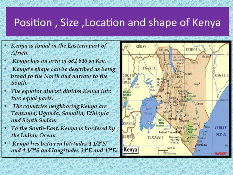 Position, Size, Location and Shape of KENYA | PDF