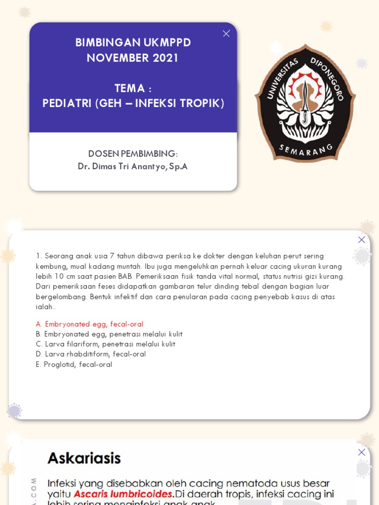 Soal + Pembahasan Anak Geh - Infeksi Tropik - Nov 2021 | PDF