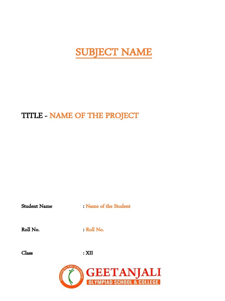 Project Template Computer Science | PDF