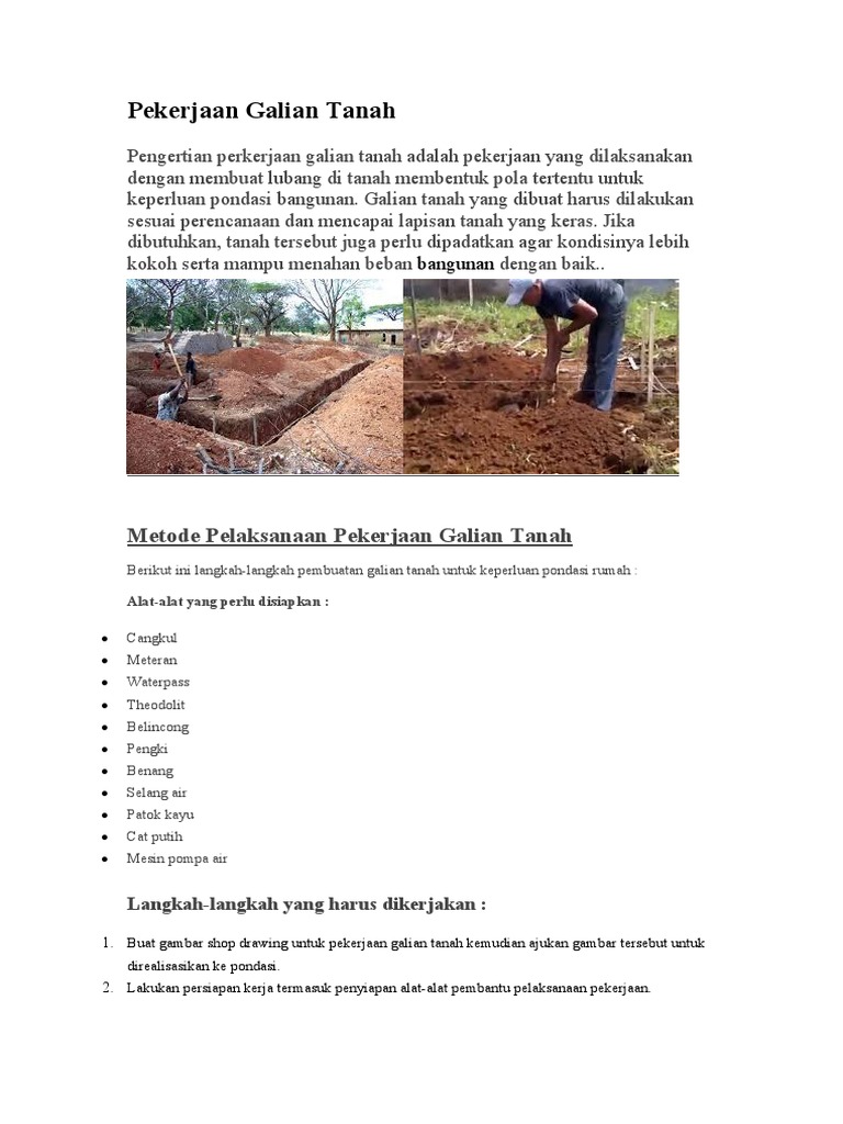 Galian Tanah | PDF
