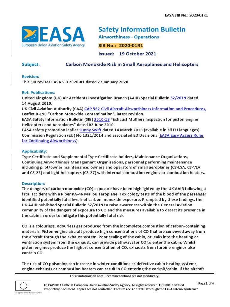 Safety Information Bulletin: Airworthiness - Operations | PDF ...