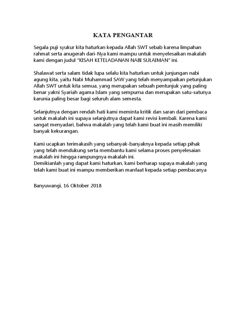 Kisah Nabi Sulaiman As | PDF Kisah Nabi Sulaiman As | PDF