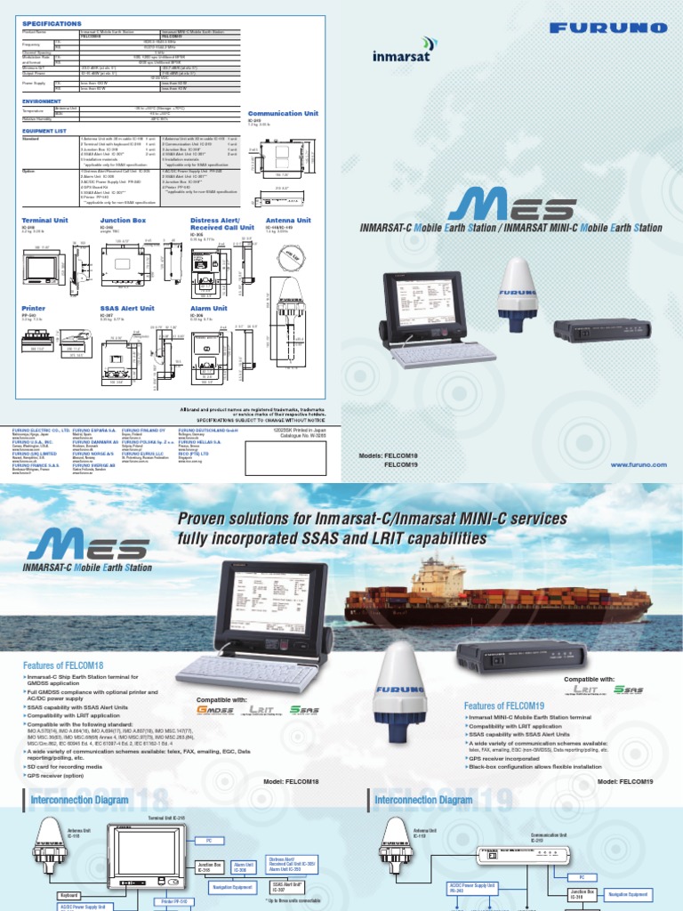 Specifications and Components of the Inmarsat-C Mobile Earth Station ...