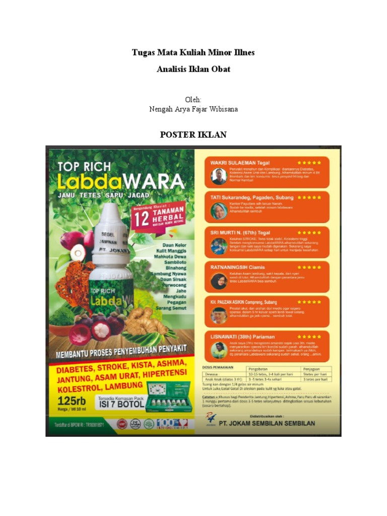 Iklan Diatas Adalah Iklan Jamu | PDF
