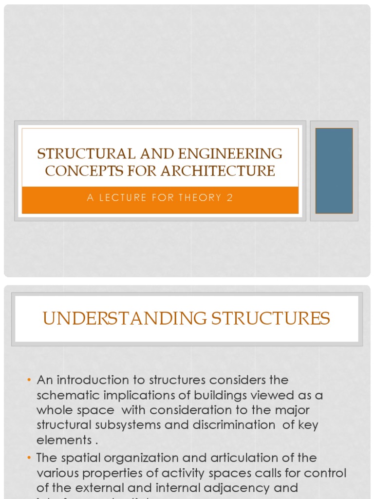 Structural and Engineering Concepts For Architecture | PDF | Space | System