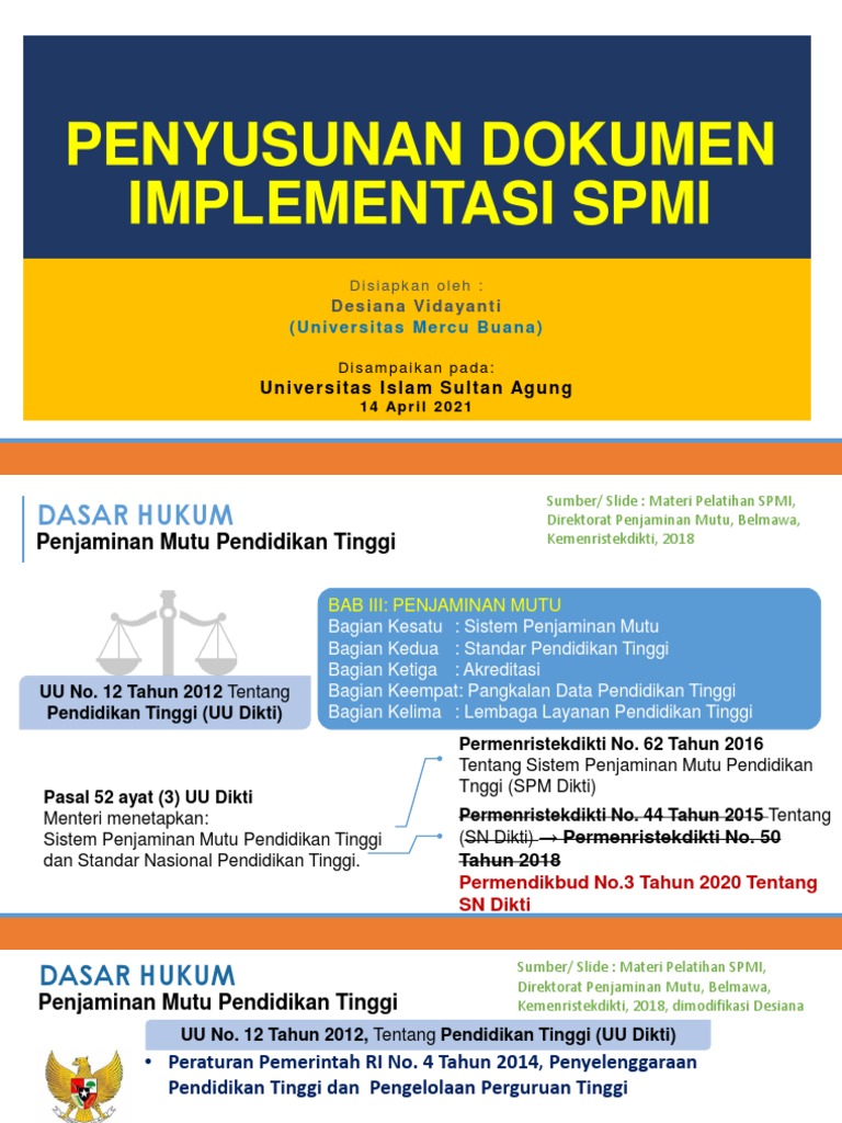 Penyusunan Dokumen SPMI | PDF