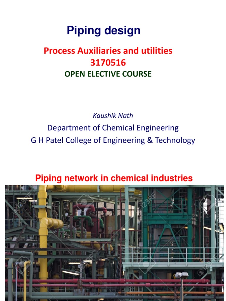 Piping Design (Revised) | PDF | Pipe (Fluid Conveyance) | Chemistry