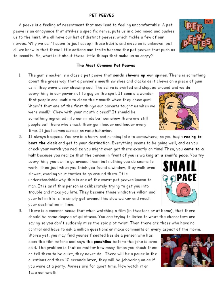 Pet Peeves | PDF