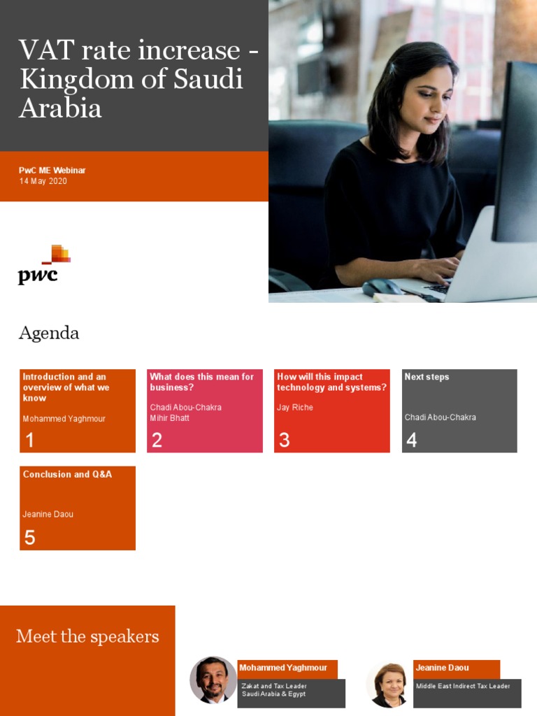KSA VAT Rate Increase Webinar Presentation | PDF | Value Added Tax | Taxes