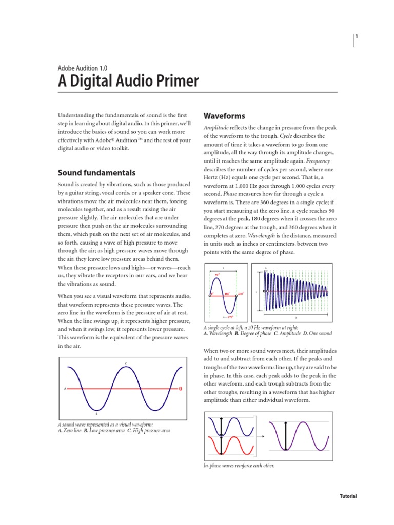 A Digital Audio Primer: Waveforms | PDF | Sampling (Signal Processing) | Sound