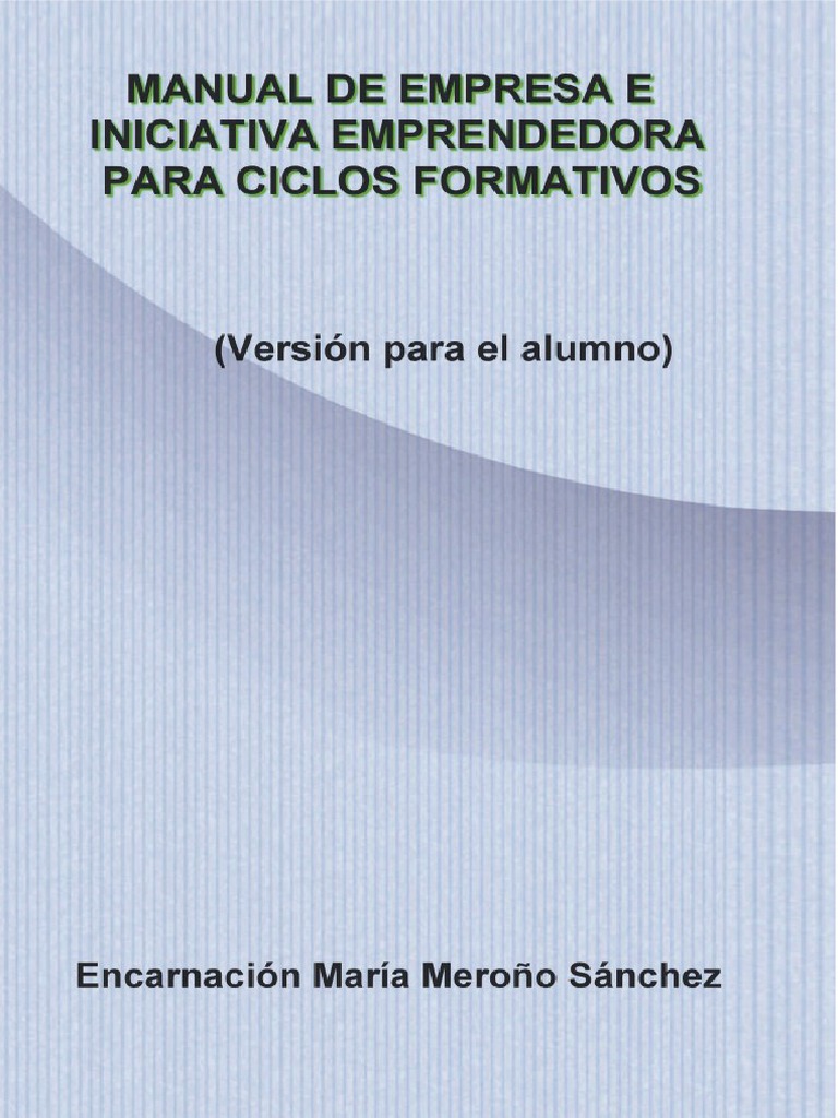 Ebook En Pdf Manual De Empresa E Iniciativa Emprendedora Para Ciclos