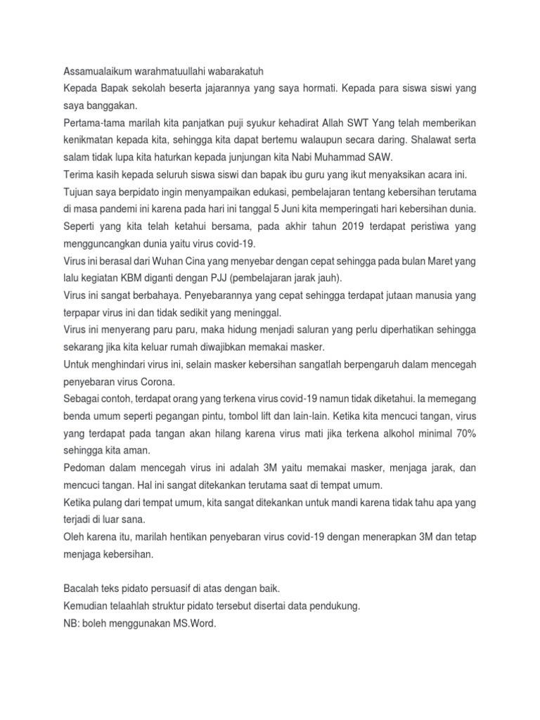 Menelaah Struktur Teks Pidato Persuasif | PDF