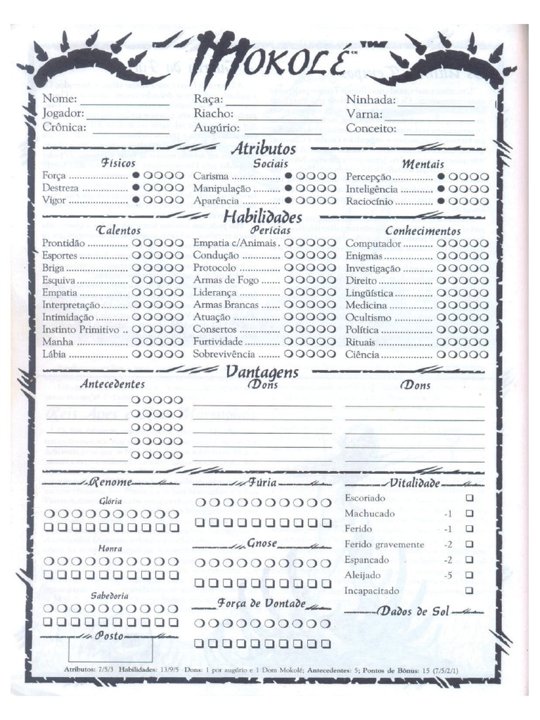 Ficha Mokole | PDF