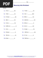 Unit Conversion Practice Worksheet | PDF