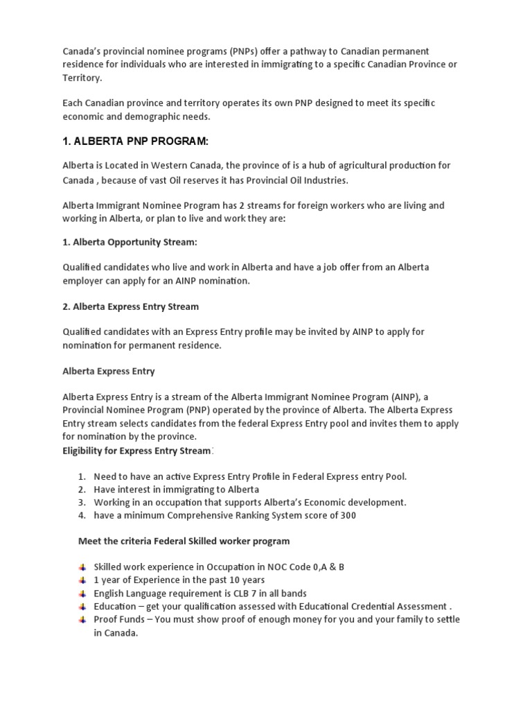 Canada PNP Program Updated Information 01.09.2021. | PDF | Manitoba ...