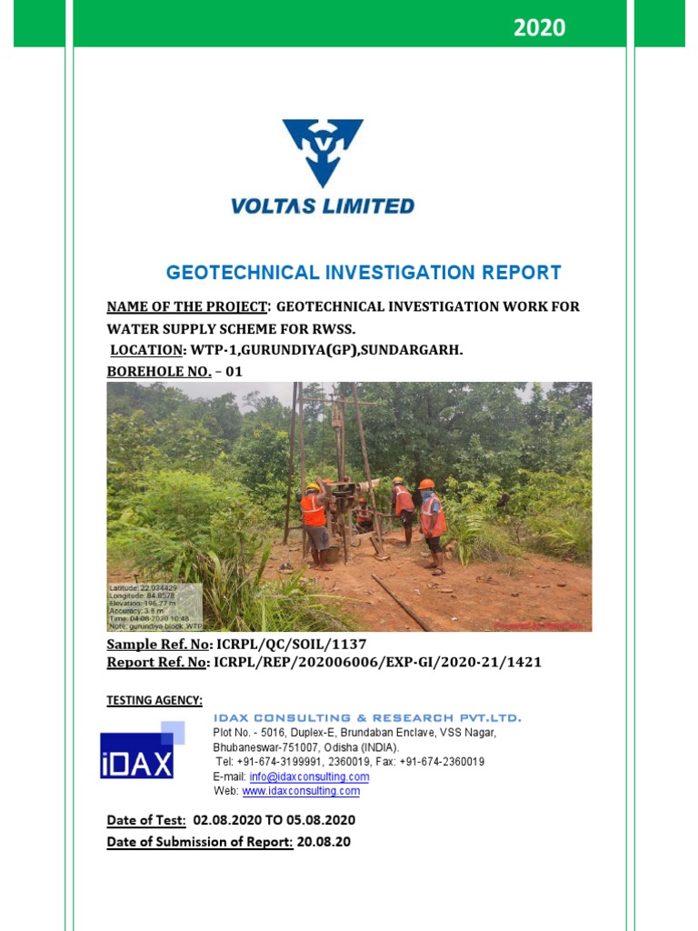 Geotechnical Report for Engineers | PDF | Home & Garden | Science ...