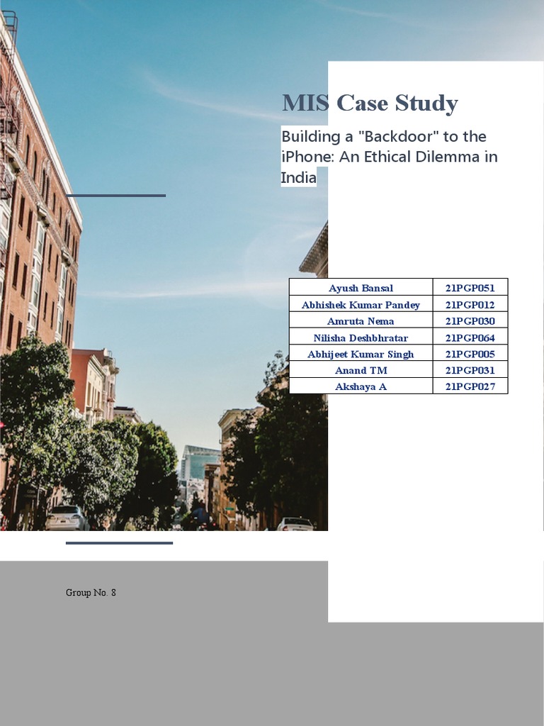 MIS Case Study MIS Case Study | PDF | Apple Inc. | Privacy